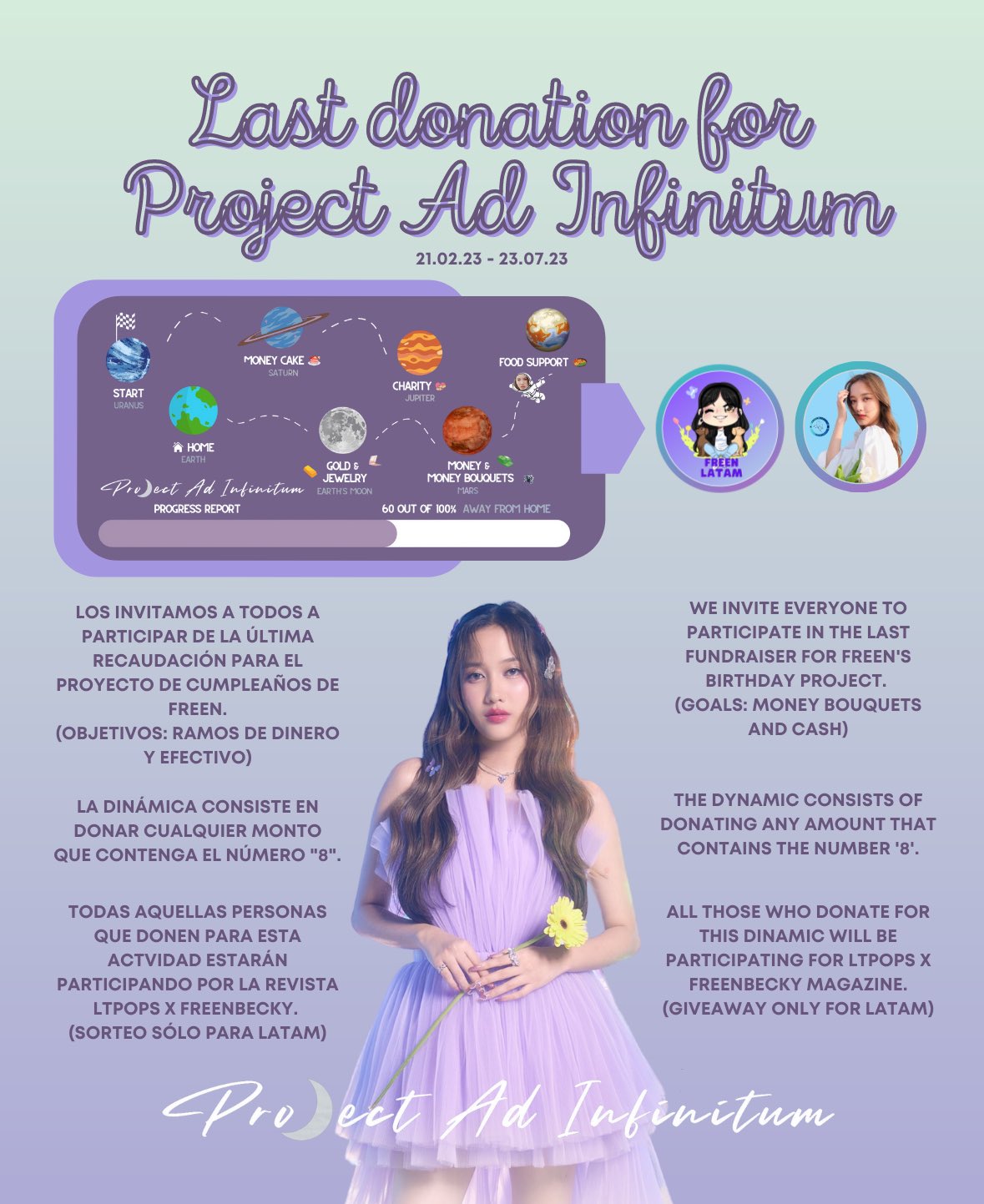 FREEN LATAM on Twitter: "𝐋𝐚𝐬𝐭 𝐝𝐨𝐧𝐚𝐭𝐢𝐨𝐧 𝐟𝐨𝐫 𝐏𝐫𝐨𝐣𝐞𝐜𝐭 𝐀𝐝 𝐈𝐧𝐟𝐢𝐧𝐢𝐭𝐮𝐦 🌙 Objetivos: 🔳 Ramos de dinero 🔳 ...