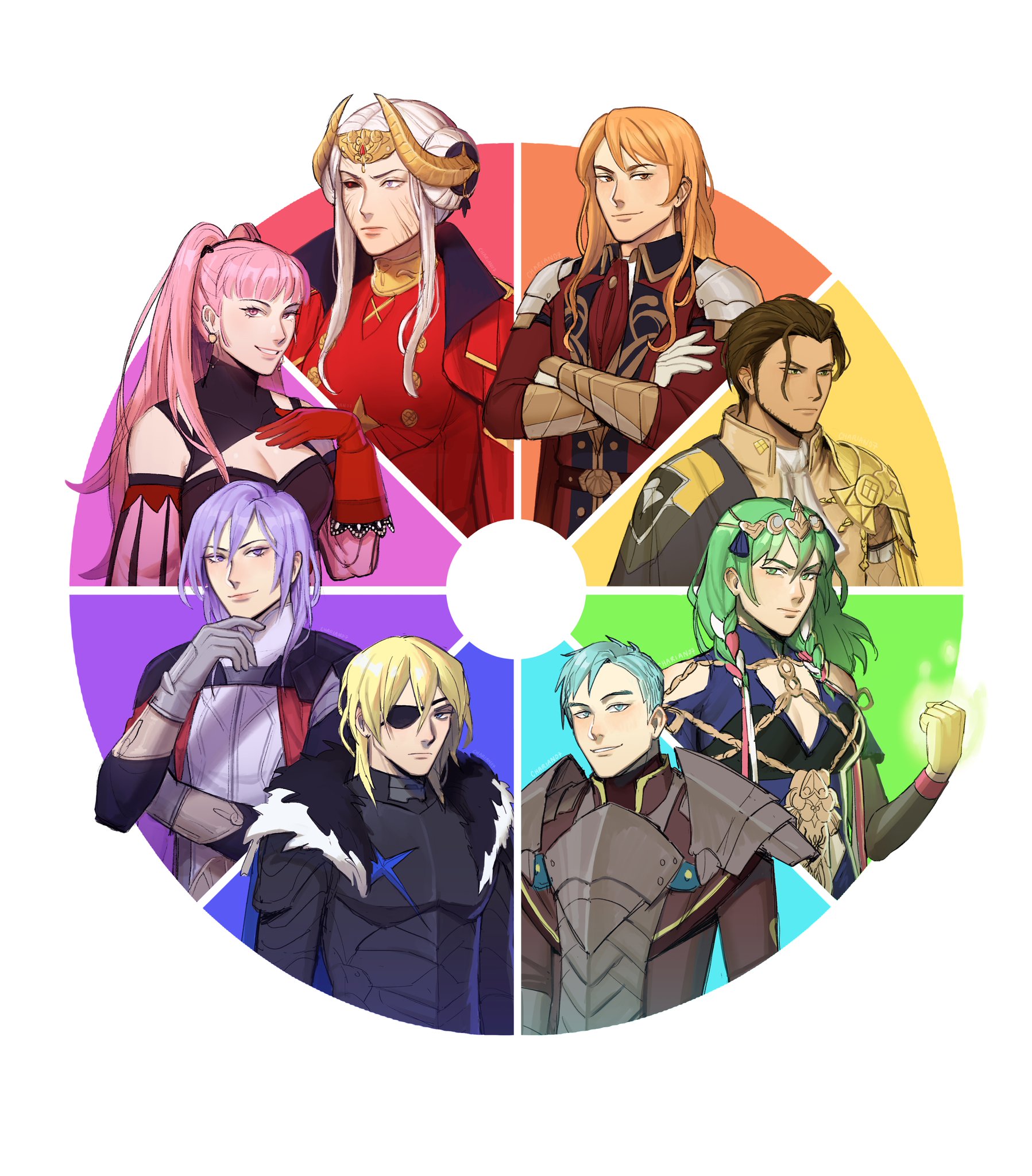 charina on Twitter: "the fe3h color wheel is done~ https://t.co/Enew5ETTQl" / Twitter