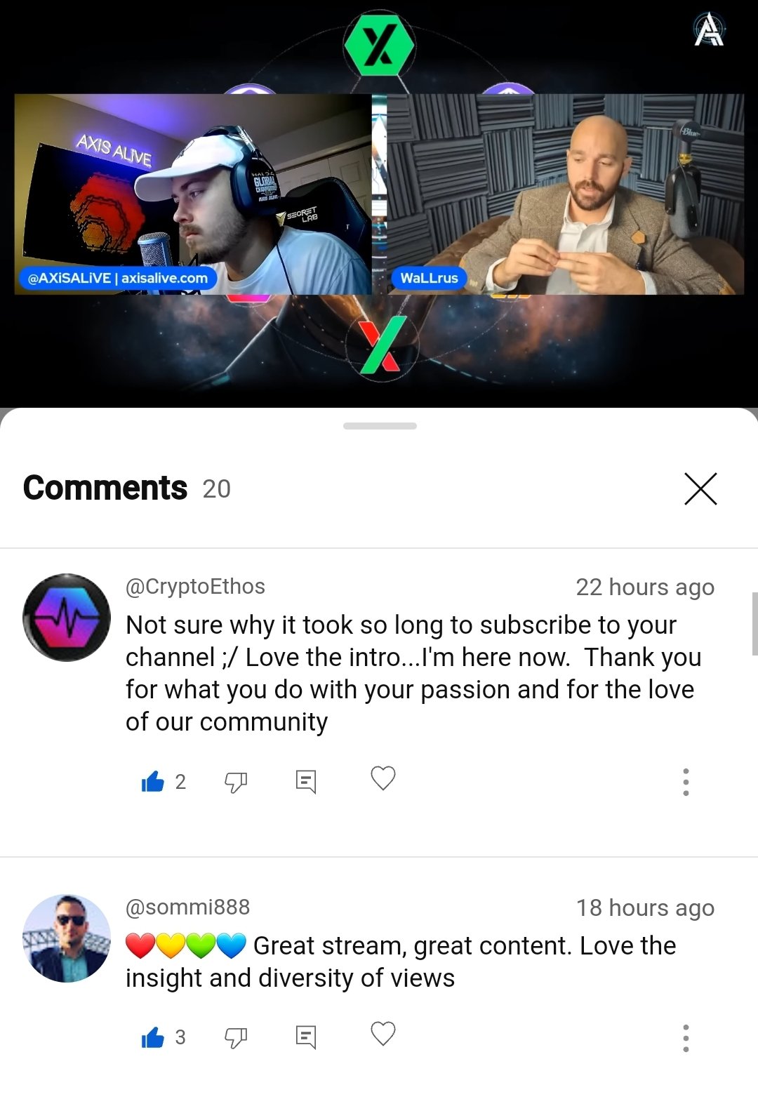 AXiS ALiVE⁵⁵⁵⁵ on Twitter: "Absolutely terrific Livestream yesterday with @WaLLrusOfficial on a ...