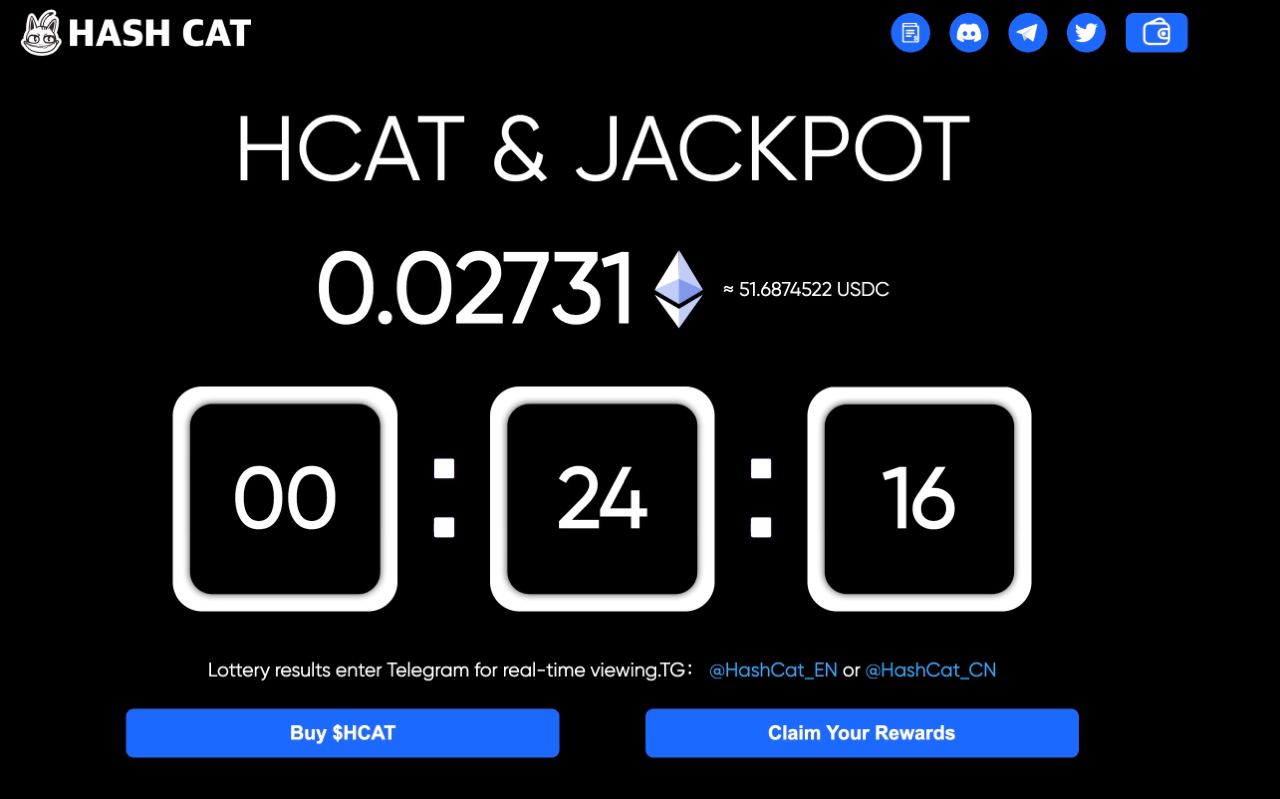 大匡 on Twitter: "🌈 #HashCat 在 zkSync Era 链上支付 0.0001ETH , 增加交互TX 并获得10w $HCAT , 每十分钟一轮抽奖活动 , 瓜分奖池 ...