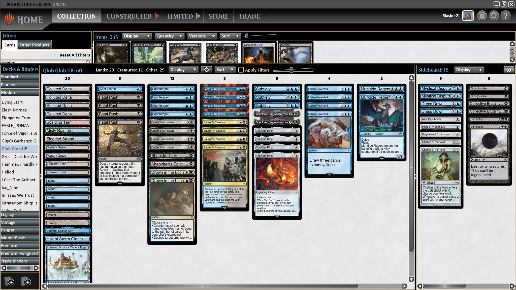 Ryan Haddad (Slasher21) on Twitter: "Top 4'd the Friday night Modern Challenge with UB Control ...