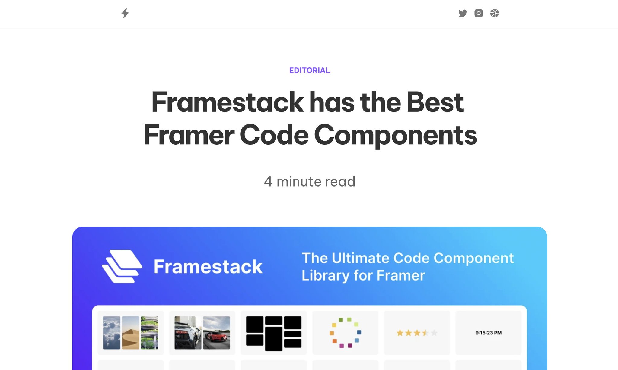 Framestack on Twitter: "Do you have a blog or site with long articles made on @Framer? Then this ...