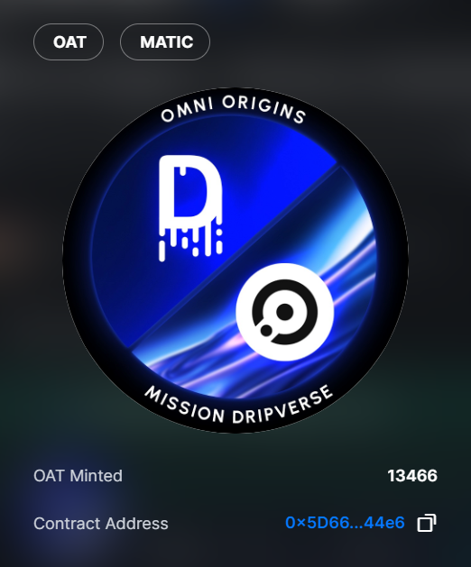 CryptoDuck 🔴 on Twitter: "เก็บ OAT: @OmniFDN Origins - Mission DripVerse 1⃣ มีแก๊ส OMNI (ถ้าไม่ ...