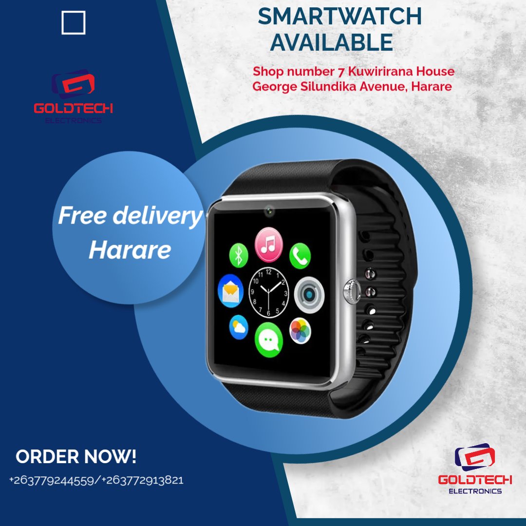 Goldtech Electronics on Twitter: "🔵#SmartWatch available: Visit us at Shop number 7 Kuwirirana ...