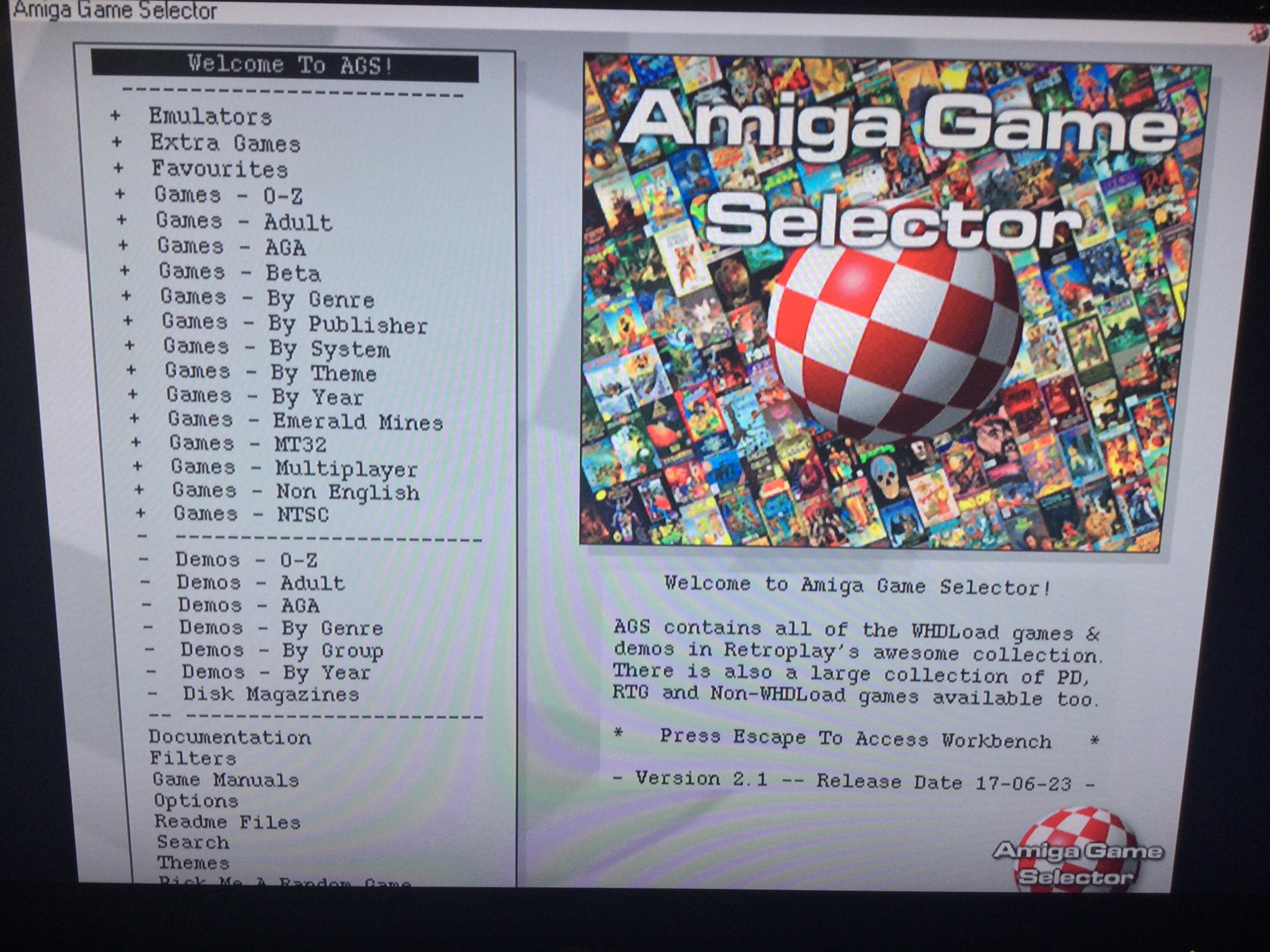 gordoslegacylair on Twitter: "Amiga Game Selector installed. Wow what a compilation. Games ...