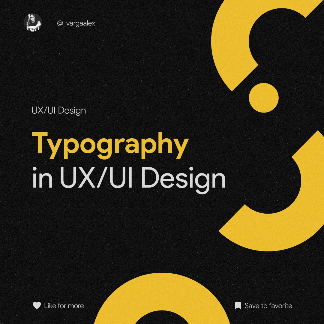 Typography in UX/UI Design 🔥 Thread 🧵 - Thread from Alex Varga @_vargaalex - Rattibha