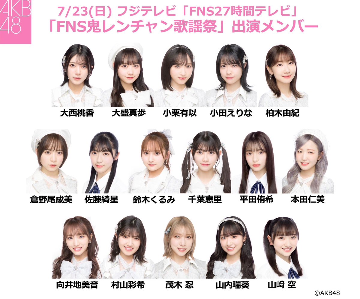【速報】FNS27時間テレビ出演メンバー発表
