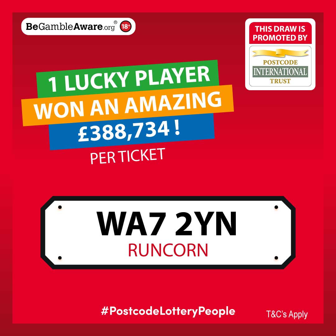 Postcode Lottery on Twitter: "Today's #MillionaireStreet prize has landed in....#Runcorn! 🥳 One ...