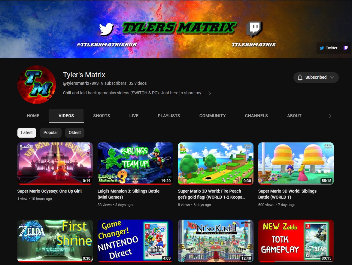 TYLER'S MATRIX on Twitter: "Siblings Battle in Super Mario 3D World has 600 views! Link in bio # ...