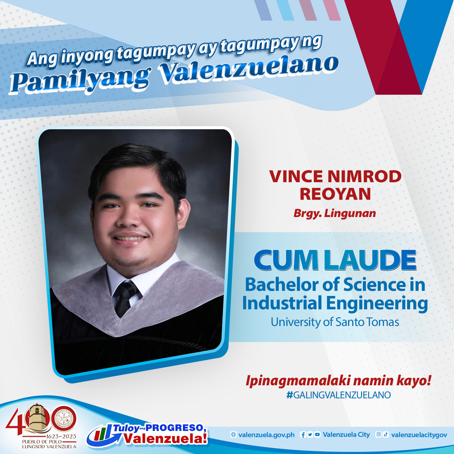 Valenzuela City on Twitter: "Congratulations, Valenzuelano achievers! Ang inyong tagumpay ay ...