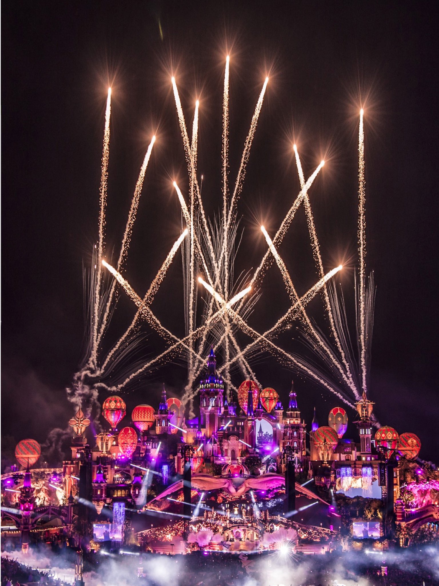 Tomorrowland Festival At Night