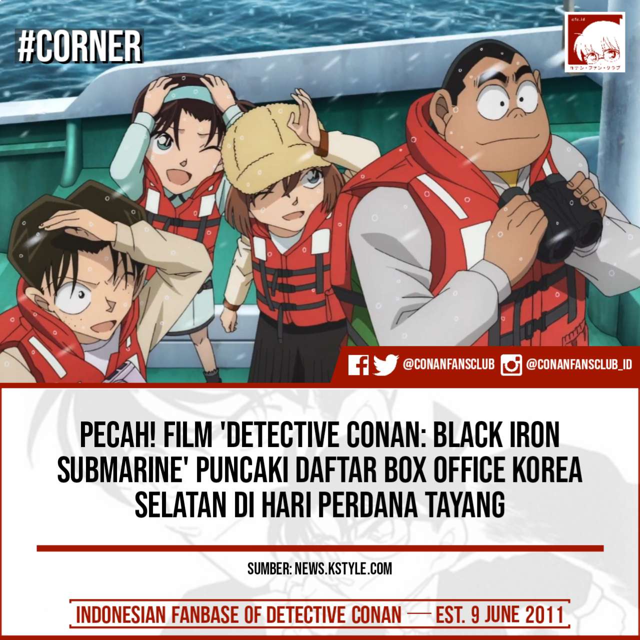 Conan Fans Club ID on Twitter: "#ConanFansCorner | #ConanMovie: #BlackIronSubmarine berhasil ...