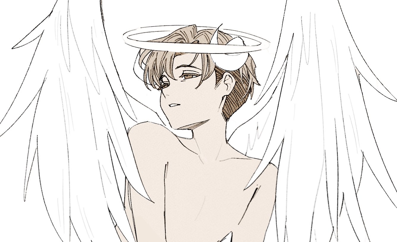 Anime Boy With Wings Base