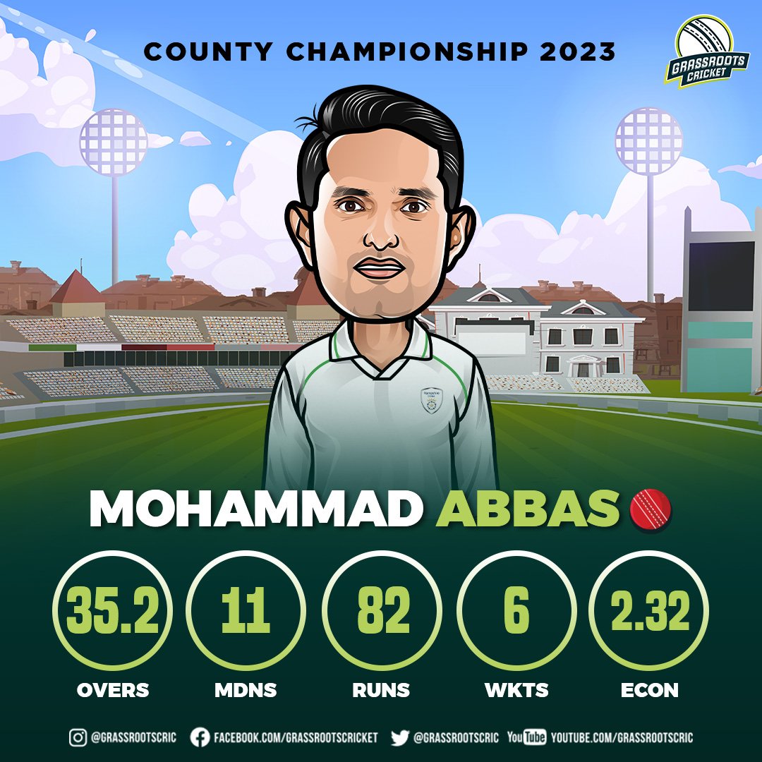 Grassroots Cricket on Twitter: "Mohammad Abbas picked up 6 wickets in the match to help ...