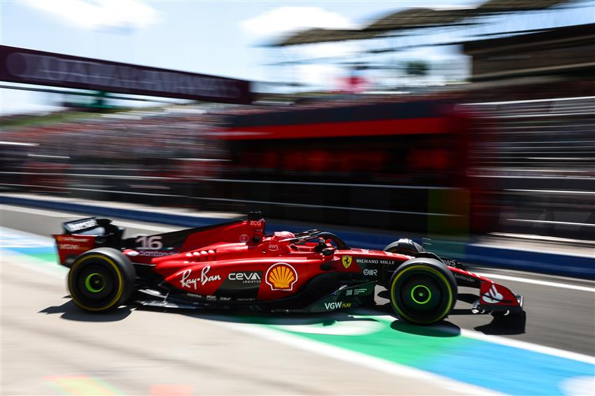Video: slow stop for Ferrari and Charles Leclerc at Hungaroring | 2023 F1 Hungarian GP