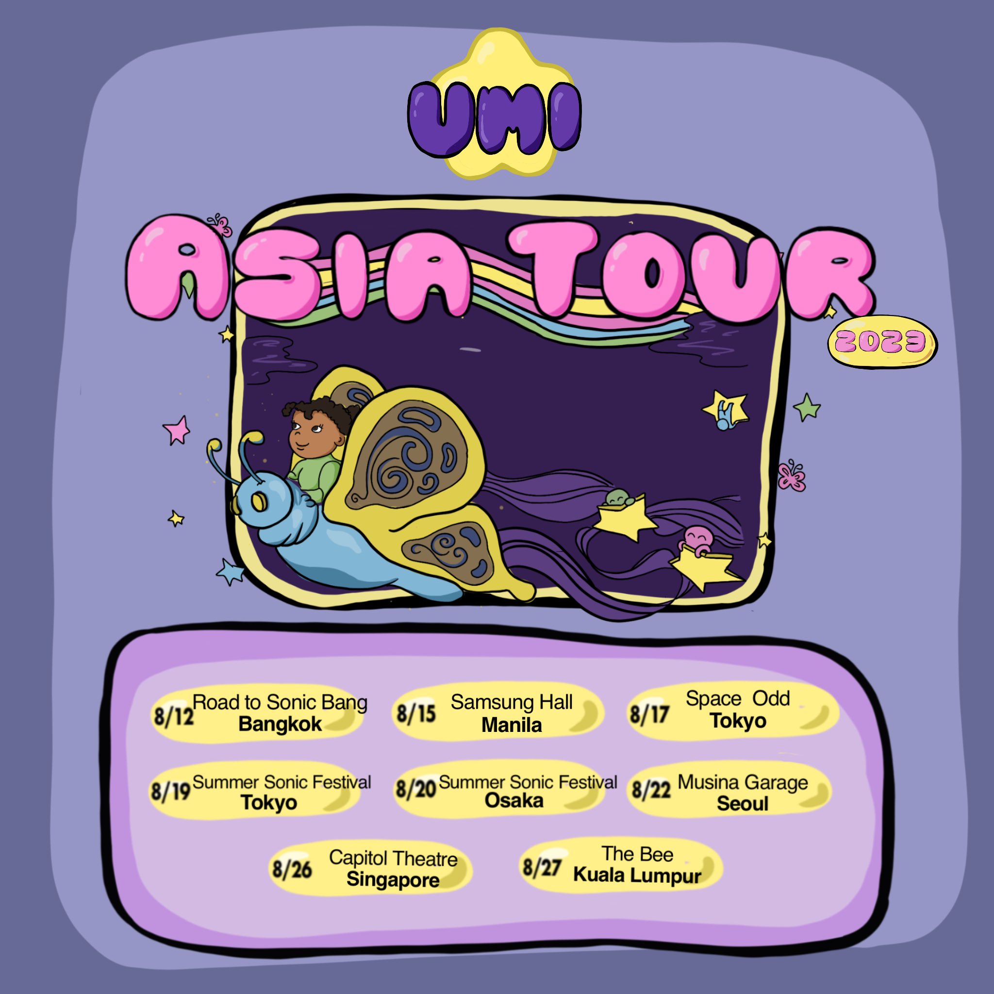 UMI on Twitter: "UMI IN ASIA ☆*:.｡. o(≧ ≦)o .｡.:*☆ tixs now available everywhere 🐮 i can’t wait ...