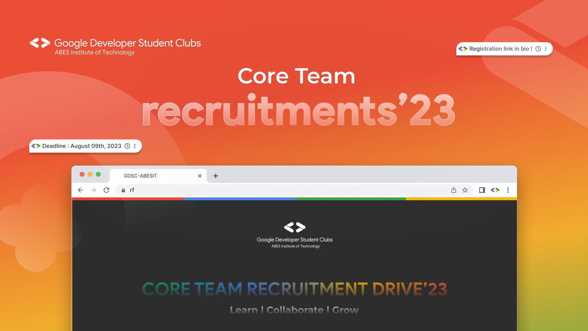 gdscabesit on Twitter: "GDSC ABESIT Recruitments 2023 are now LIVE‼️ We are hiring for ...