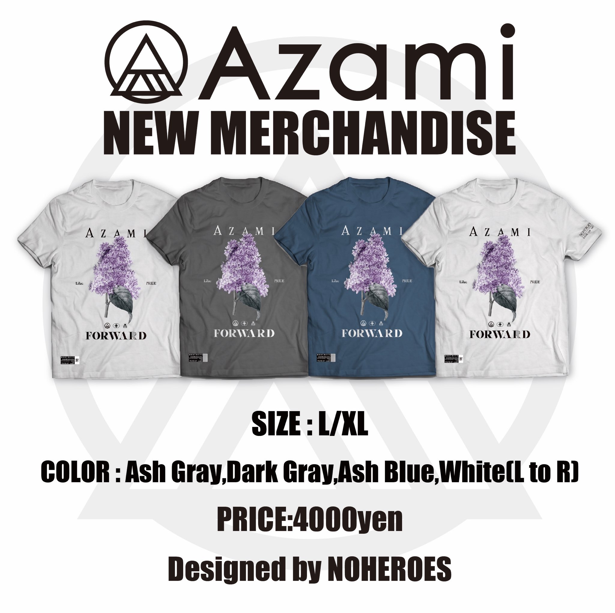 Azami on Twitter: "꧁NEW MERCH꧂ “FORWARD T" Designed by @NOHEROES_YMD Price: ¥4000 Size: L,XL ...
