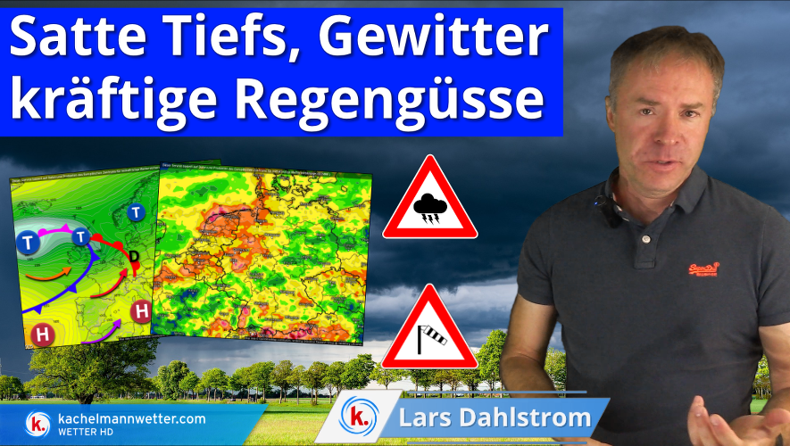 Kachelmannwetter on Twitter: "Satte Tiefs mit Gewittern und kräftigen Regengüssen In der neuen ...