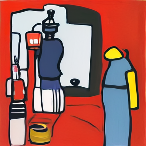 「Title: Mechanic robot (md1: abstract painting) #mitsu」嘯(しゃお, 𝕏iao)の漫画