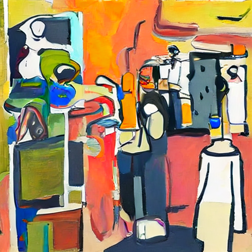 「Title: Mechanic robot (md1: abstract painting) #mitsu」嘯(しゃお, 𝕏iao)の漫画