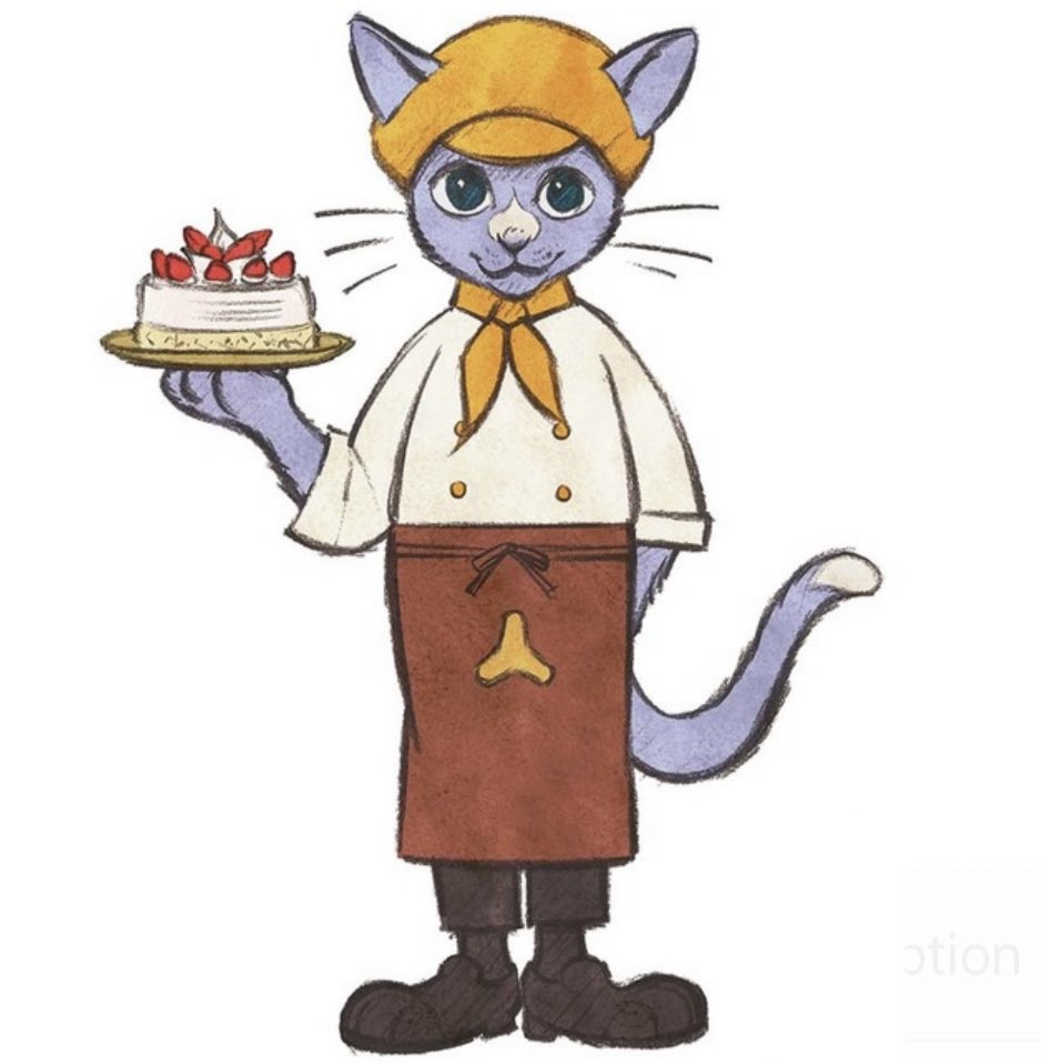 「Kureme, an apprentice pastry chef cat, i」|Mondo Mascotsのイラスト