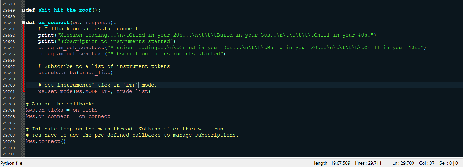 Aamodh on Twitter: "~30k lines of modular code in a single file to execute time based straddles ...