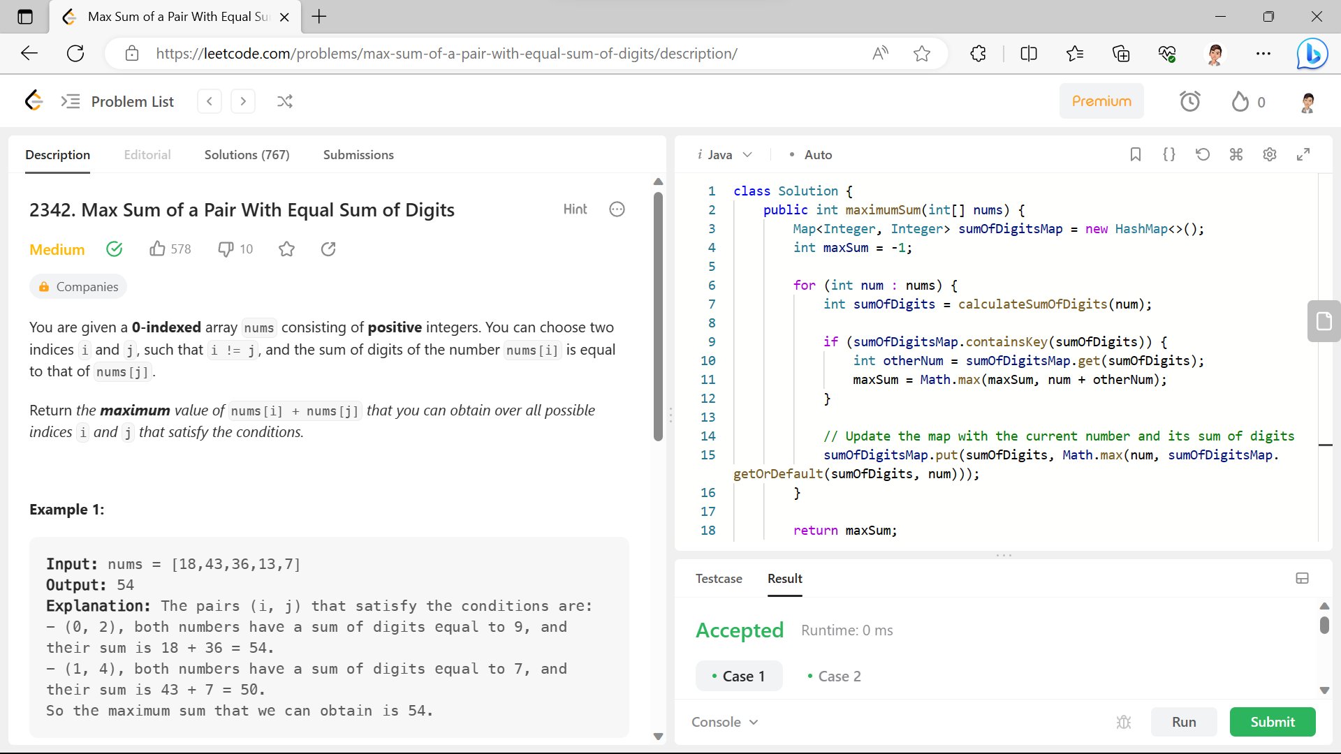Subash Pandey On Twitter Today 53rd Day I Solved The Dsa Problems Of Leetcode With Java