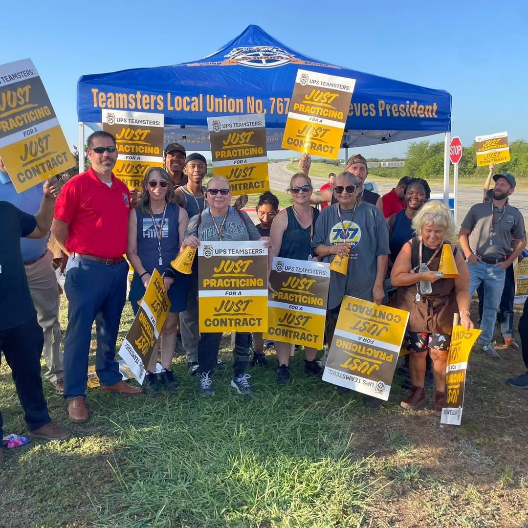 Teamsters on Twitter: "UPS TEAMSTERS UNRELENTING ON PRACTICE PICKET LINES With just a week to go ...