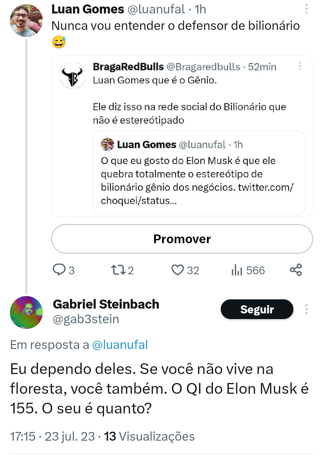 Luan Gomes on Twitter: "Aiiinnnn o QI do Elon Musk é 155 e o seu é quanto? 🫵🏾😡 https://t.co ...