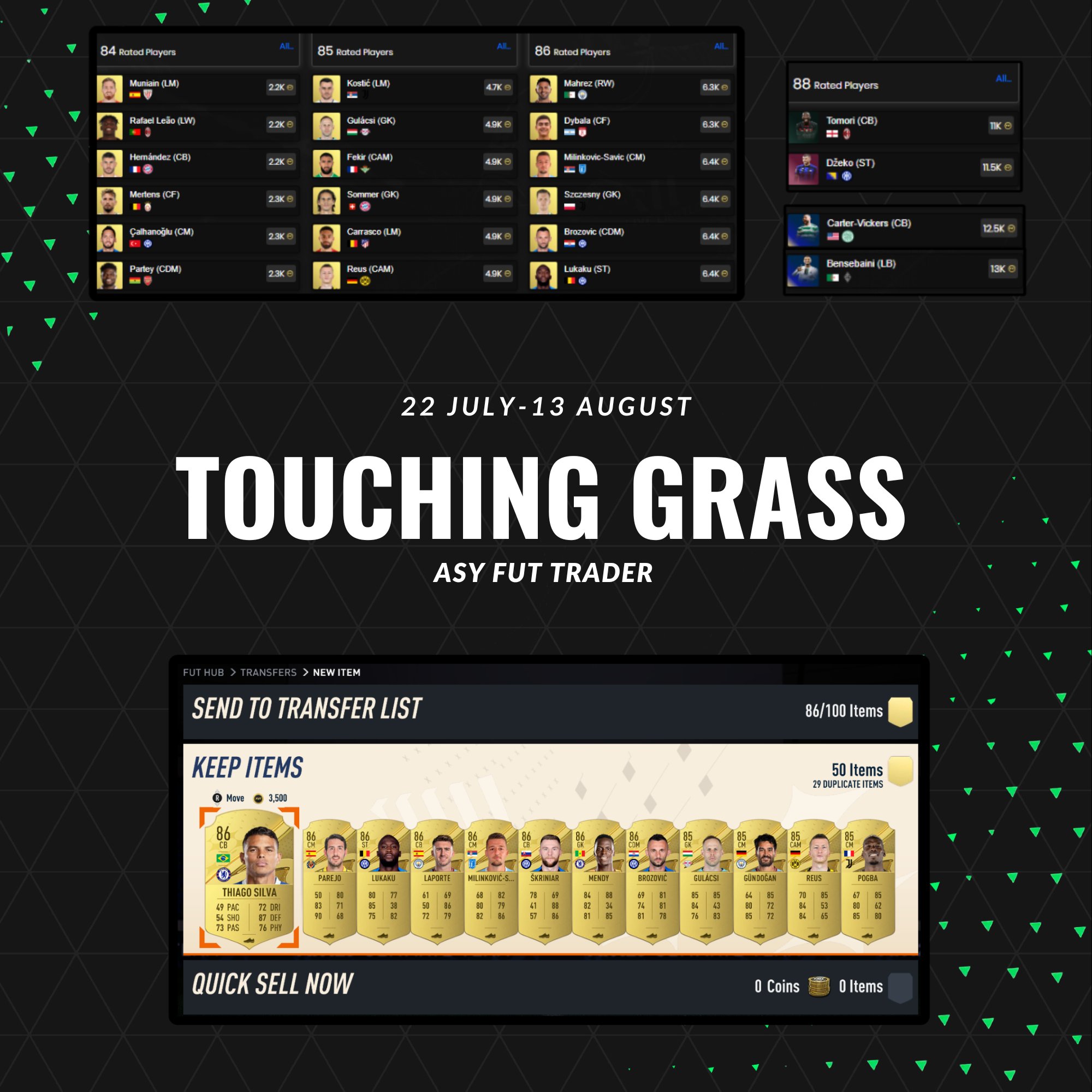 ASY FUT TRADER- FIFA / EA FC 24 on Twitter: "6) Touching Grass Sadly I need to touch Grass I ...