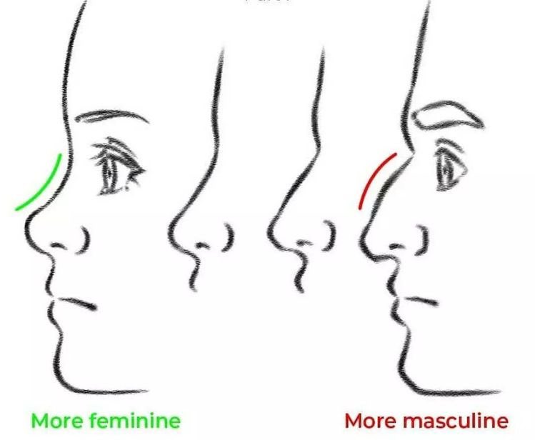 Sharp Facial Features Women