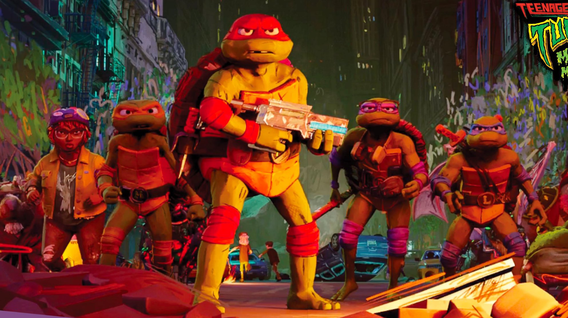 ᴍɪᴋᴇʏ ♔ | CEO of TMNT | Mutant Mayhem on Twitter: "raph with the gun & april with the bicycle ...