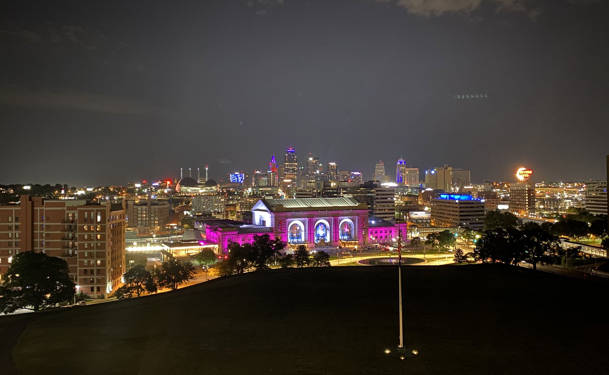 Liberty Memorial At Night
