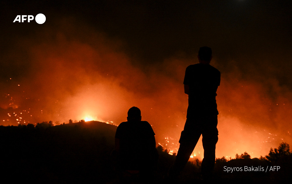 Fire Silhouette People