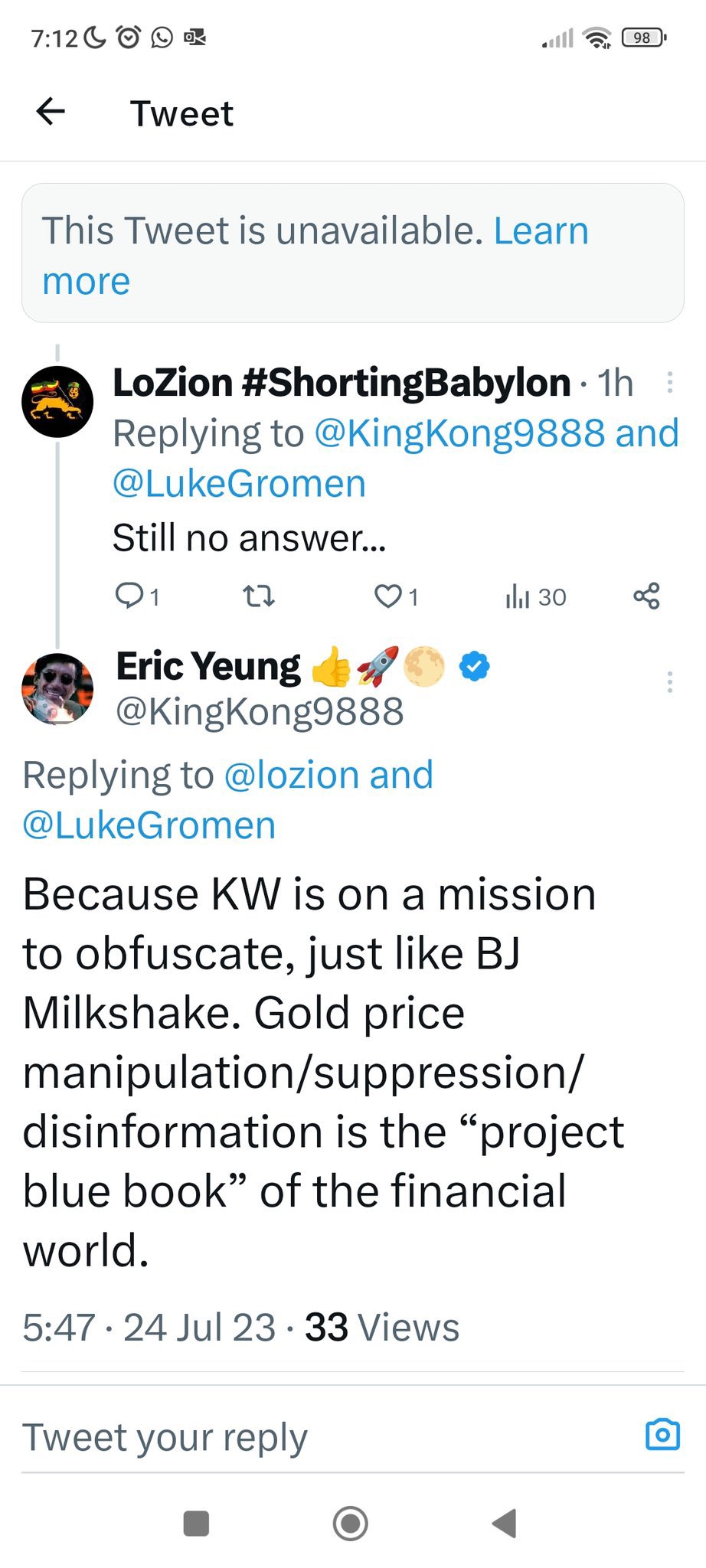 Eric Yeung 👍🚀🌕 on Twitter: "Why is Twitter censoring my tweets? Thanks @Dioclet54046121 for ...