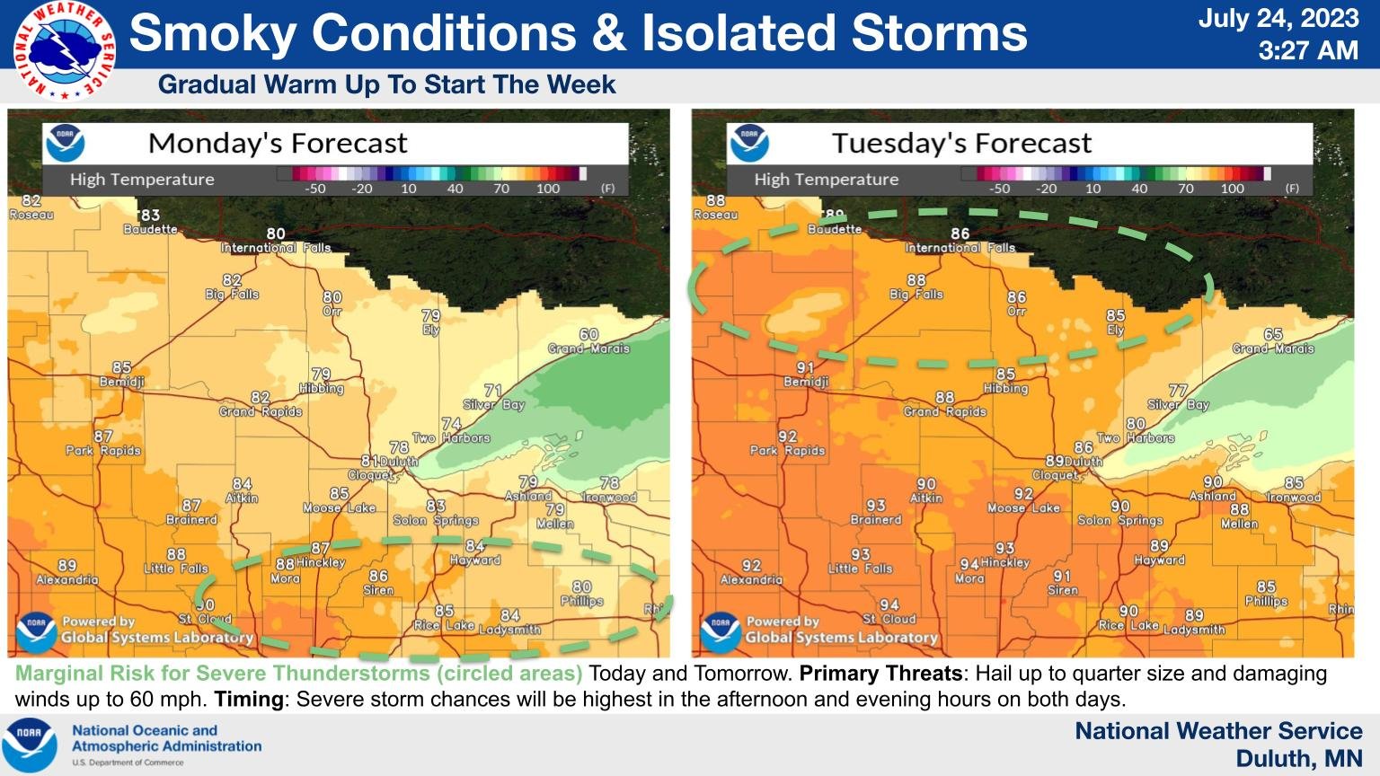 Nws Duluth On Twitter Smoky Conditions Will Persist Across The