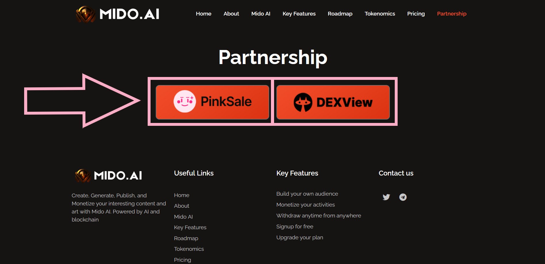 PinkSale (Pink Ecosystem) on Twitter: "#Pinksale would like to welcome onboard the Mido AI team ...