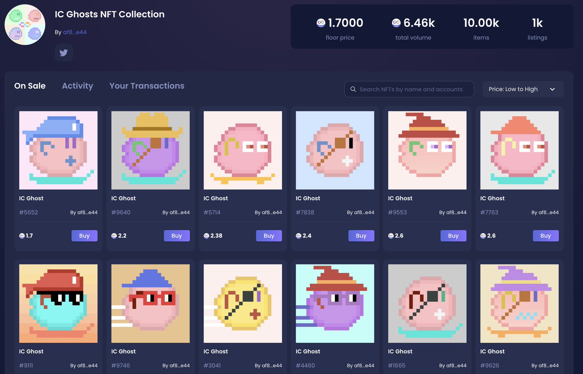 IC Ghost | ghost.icp∞ on Twitter: "Coming up next: the control of the $GHOST NFT Canister will ...