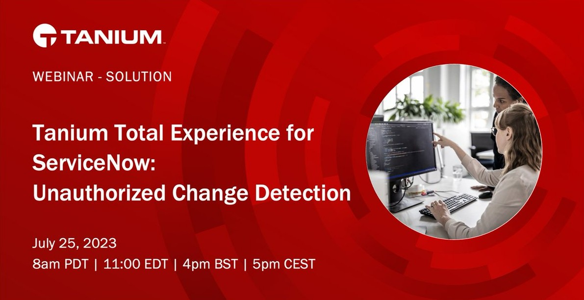 Tanium on Twitter: "Don't miss our #webinar tomorrow at 8am PT/11am ET to learn how to lower ...