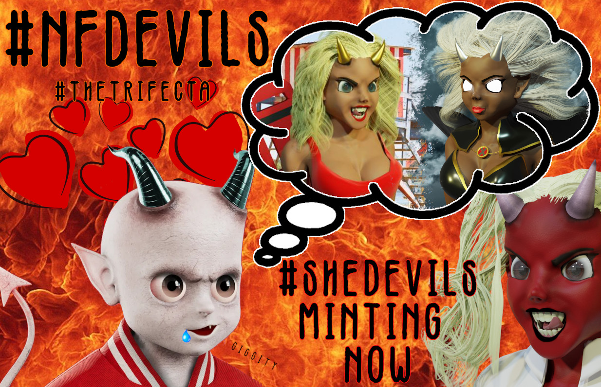 She Devils by NFDevils on Twitter: "😍 1000 #SheDevils are out of the minter! 🧐 Still no 1/1's to ...