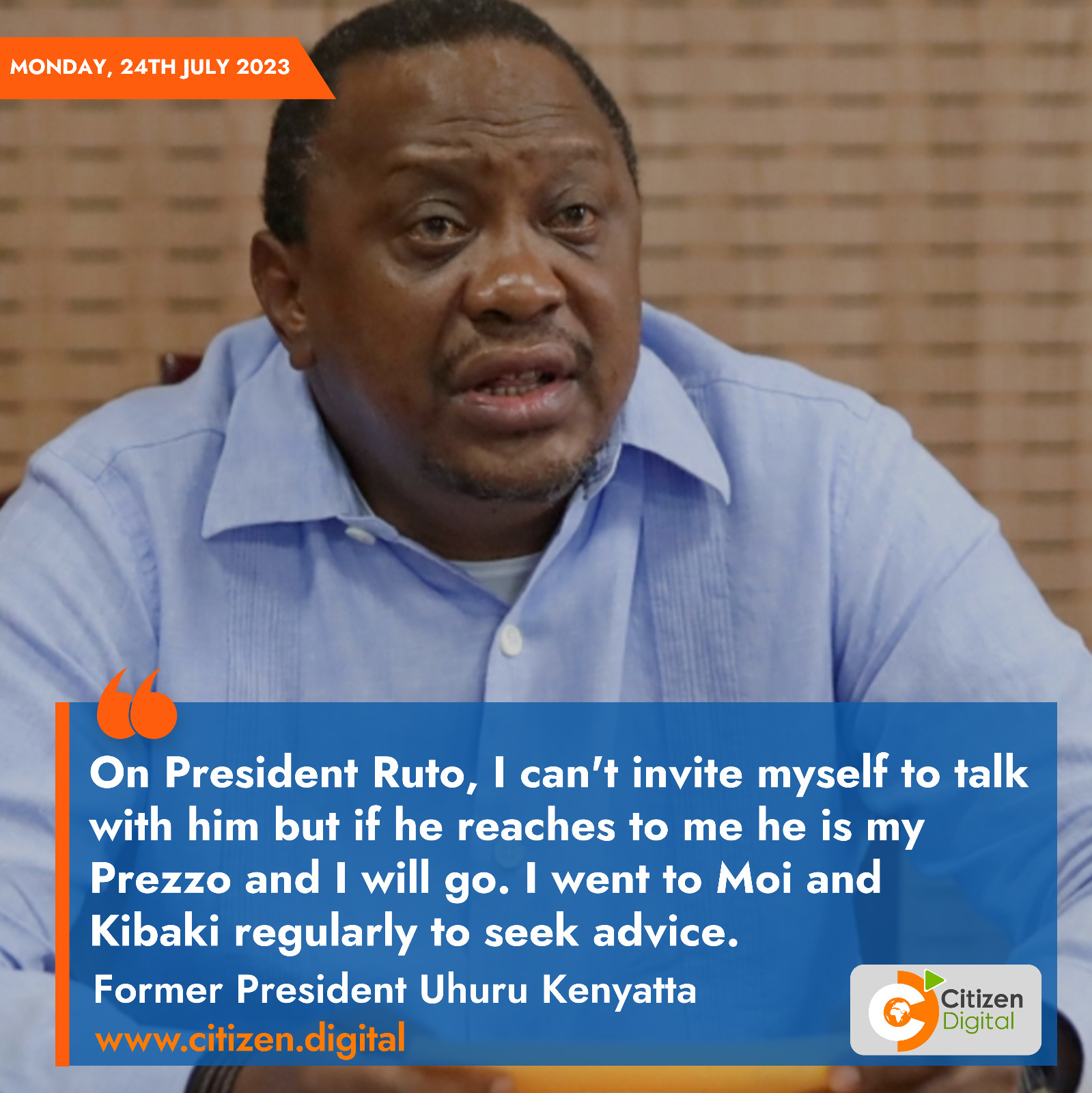 Citizen TV Kenya on Twitter: "On President Ruto, I can’t invite myself to talk with him but if ...