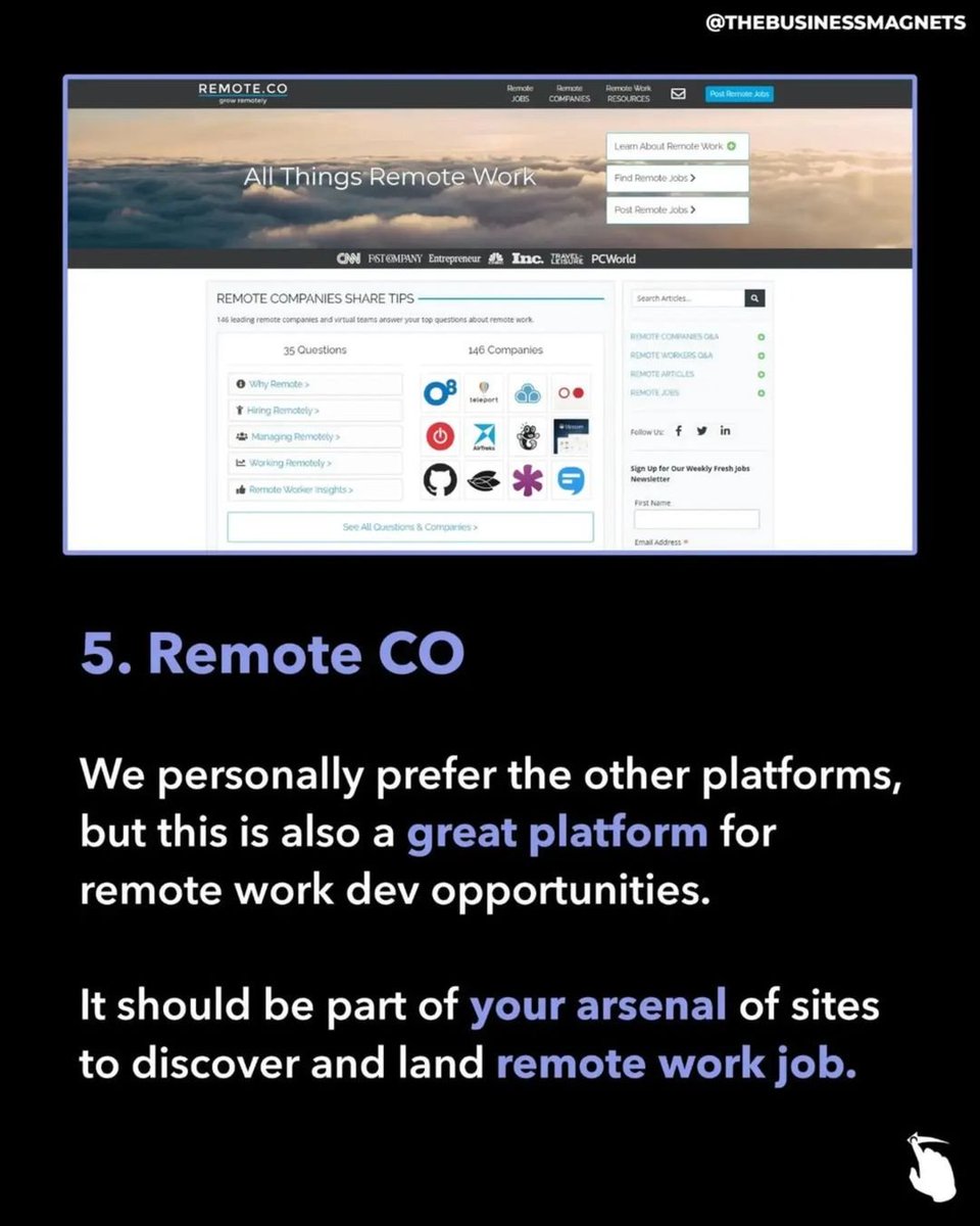 REMOTE JOB = FREEDOM 7 Websites that will get you a Remote Job: https ...