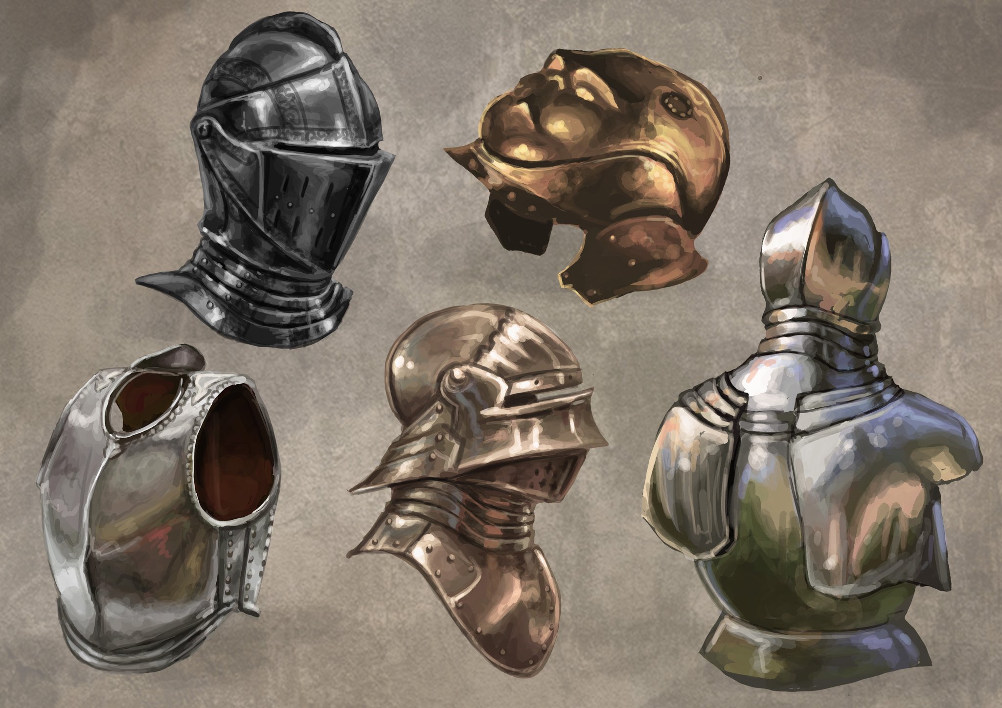 Knight Helmet Concept Art