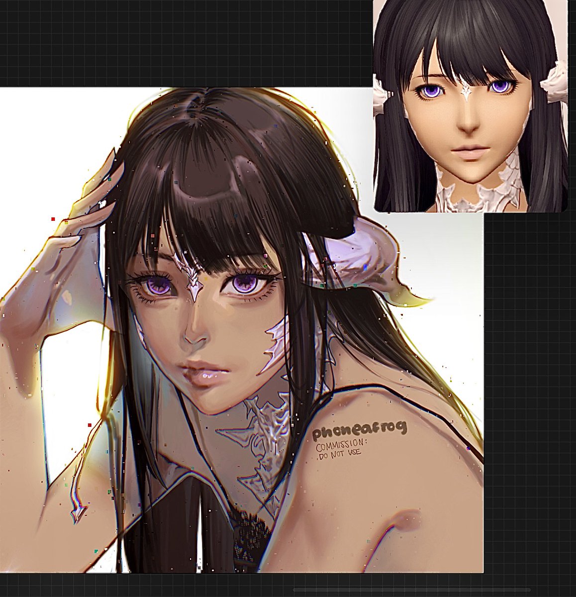 avatar (ff14) 1girl animal ears miqo'te tail cat ears cat tail blue ...