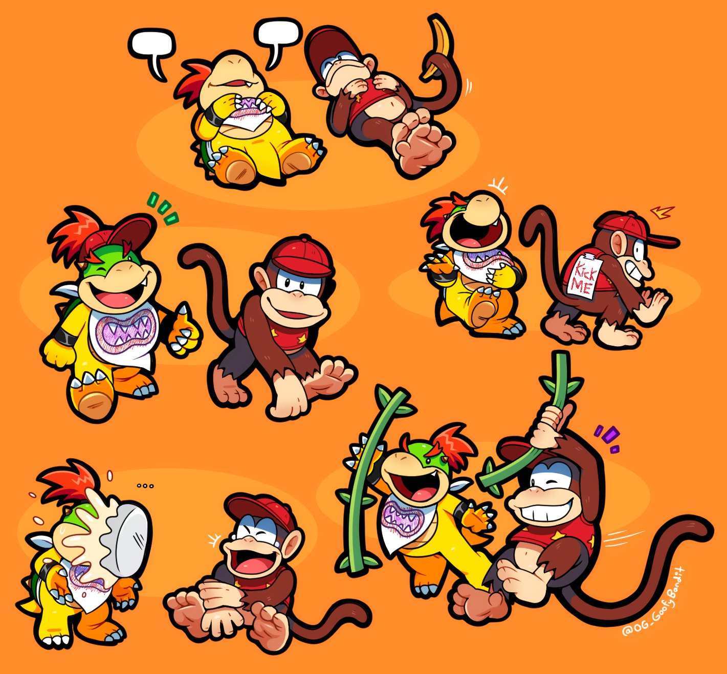 Diddy Kong Vs Bowser Jr