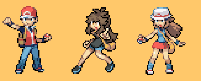 Pokemon Trainer Leaf Sprite