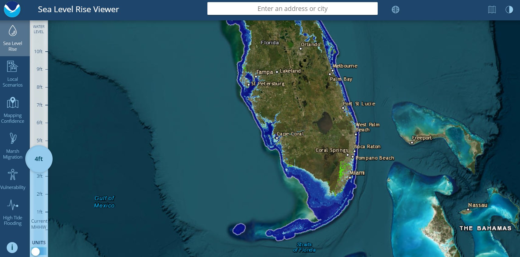 Florida Sea Level Map Peter Busch Interesting Fact: Florida's Land
