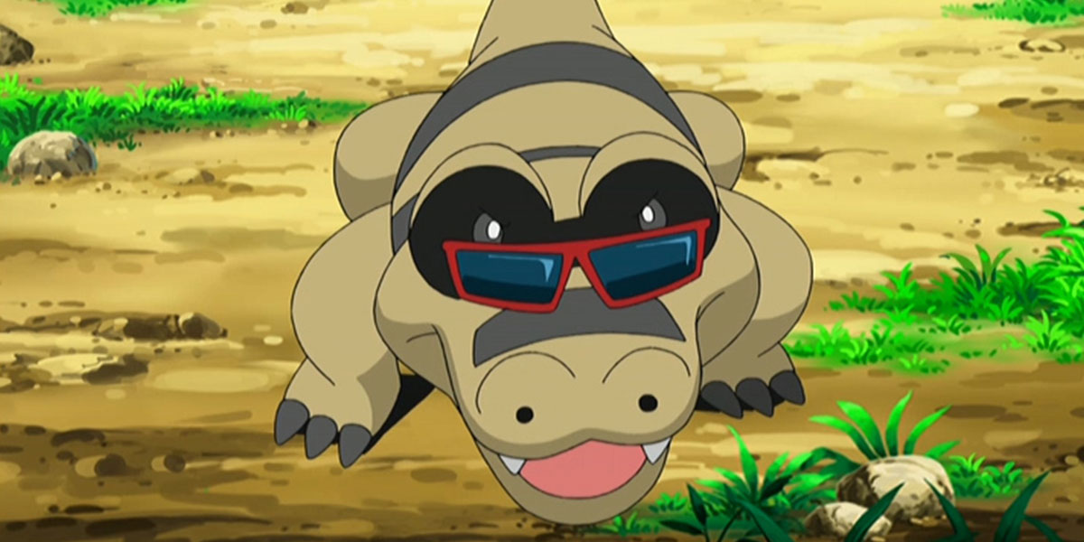 Pokemon Sandile With Glasses