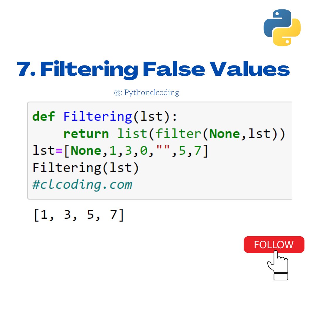 15 Useful Snippets to Code like a Pro in Python Thread 🧵: - Thread from Python Coding @clcoding ...